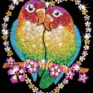 Sequin Art Blue, Love Birds, Sparkling Arts and Crafts Picture Kit, Creative Crafts