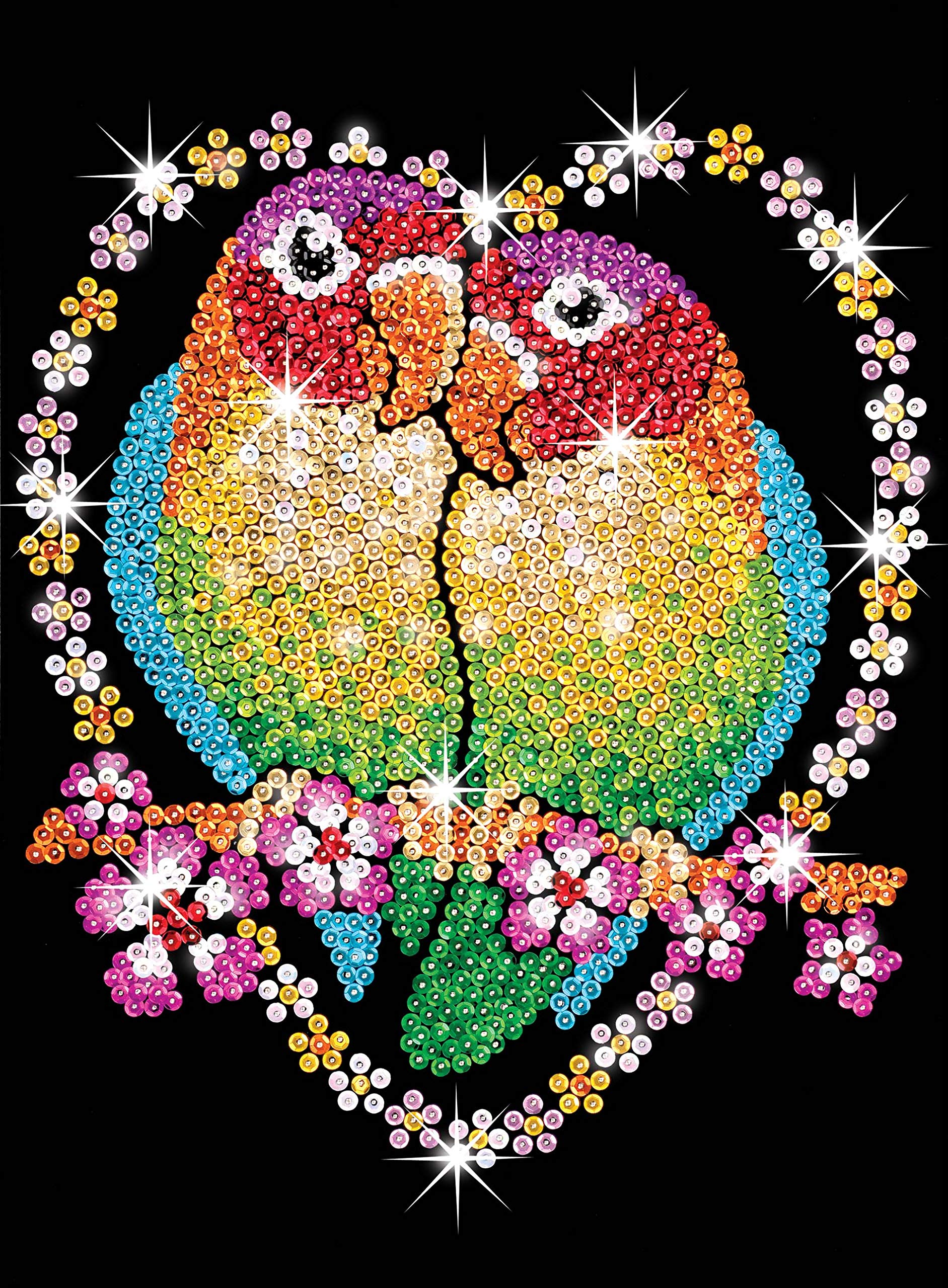 Sequin Art Blue, Love Birds, Sparkling Arts and Crafts Picture Kit, Creative Crafts