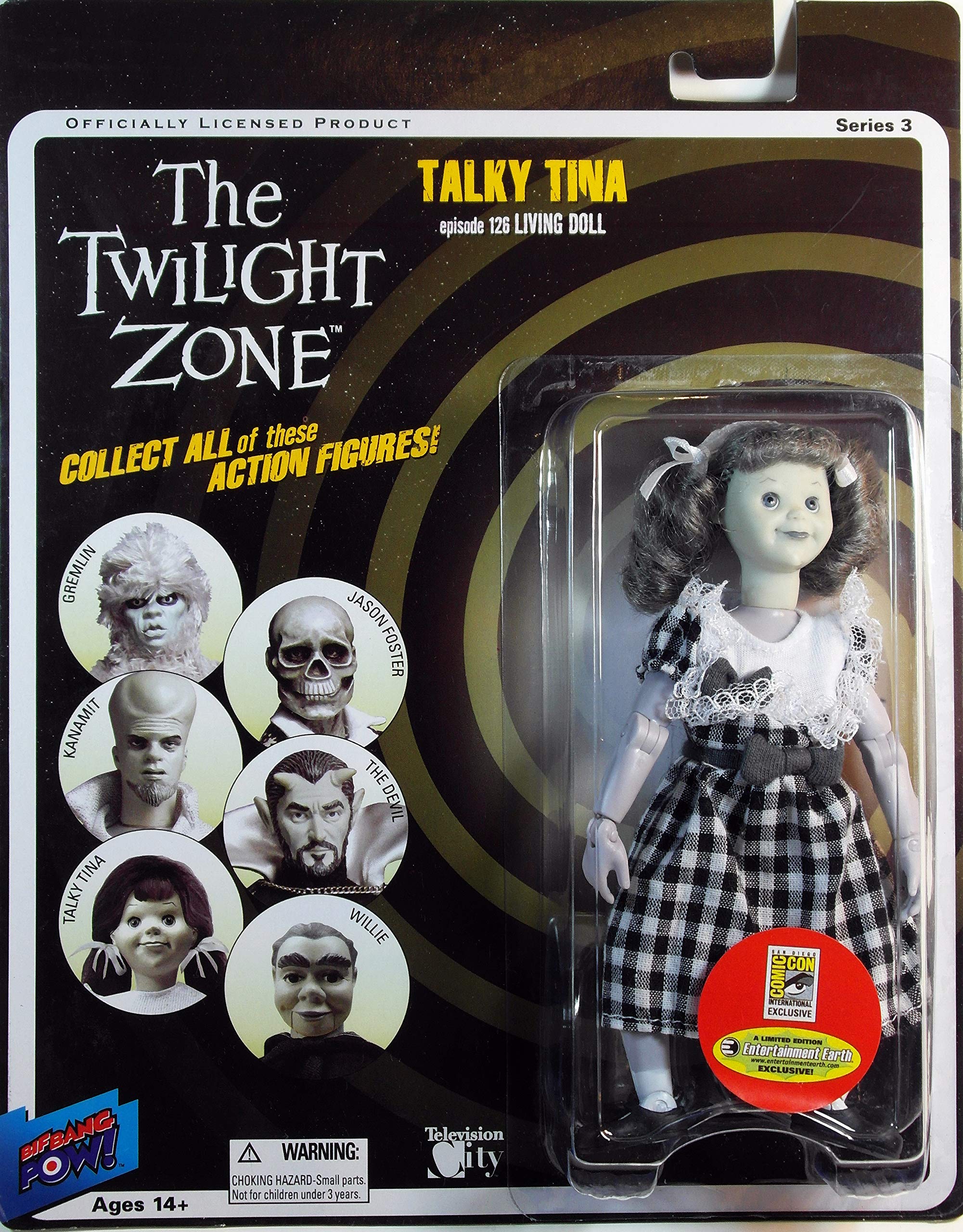 Bif Bang Pow! 2010 SDCC San Diego ComicCon Exclusive Twilight Zone Action Figure Talky Tina