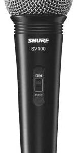 Shure SV100-W Multipurpose Cardioid Dynamic Vocal Microphone with On/Off Switch and 15' XLR-to-1/4" Cable