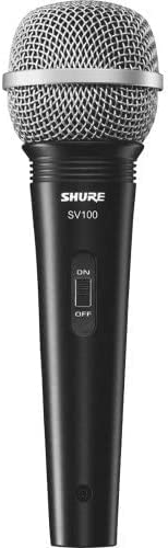 Shure SV100-W Multipurpose Cardioid Dynamic Vocal Microphone with On/Off Switch and 15' XLR-to-1/4" Cable