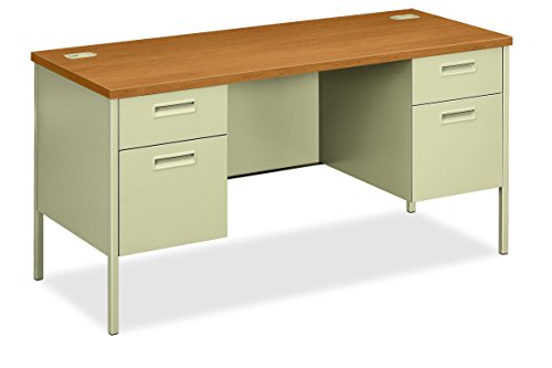 Hon HONP3231CL Kneespace Credenza, 60" x 24" x 29-1/2", Harvest/Putty