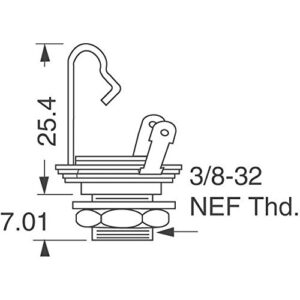 Switchcraft 1/4" Mono 2-Conductor Input Jack, Open Circuit (Type 11)