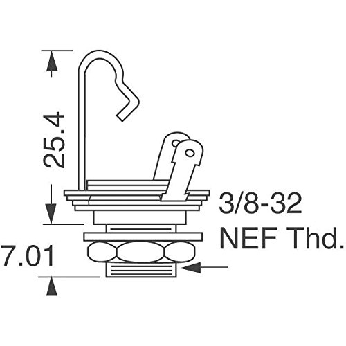 Switchcraft 1/4" Mono 2-Conductor Input Jack, Open Circuit (Type 11)