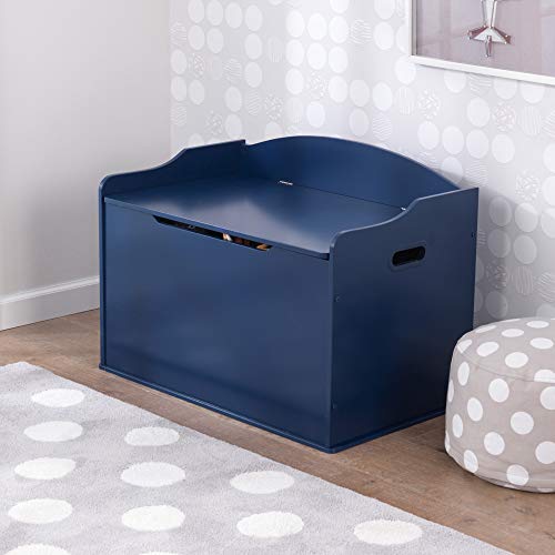 KidKraft Austin Wooden Toy Box/Bench with Safety Hinged Lid - Blueberry, Gift for Ages 3+, Amazon Exclusive