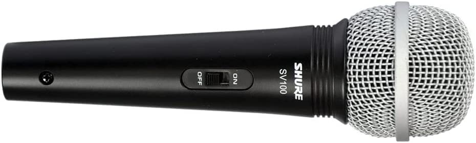 Shure SV100-W Multipurpose Cardioid Dynamic Vocal Microphone with On/Off Switch and 15' XLR-to-1/4" Cable