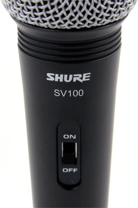 Shure SV100-W Multipurpose Cardioid Dynamic Vocal Microphone with On/Off Switch and 15' XLR-to-1/4" Cable