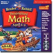 learning company reader rabbit personalized math 6-9 deluxe math for win/mac for 9-6