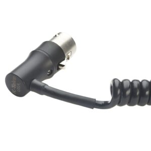 K-Tek 4" of Coiled Microphone Cable (3-15") with Neutrik Male & Low profile K-TEK Right Angle Female XLR Connectors