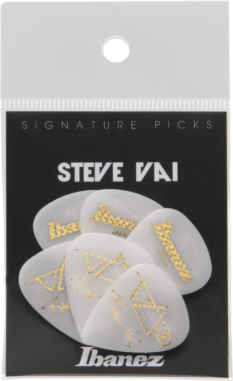 Ibanez B1000SVRWH Steve Vai Signature Picks 6 Pack, White