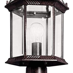 Kichler 49187TZ Barrie Outdoor Post Mount 1-Light, Tannery Bronze