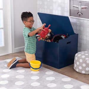 KidKraft Austin Wooden Toy Box/Bench with Safety Hinged Lid - Blueberry, Gift for Ages 3+, Amazon Exclusive