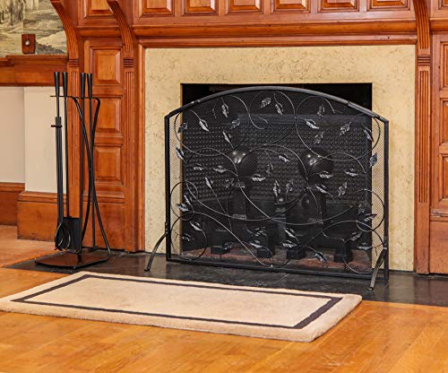 Minuteman International Leaves Fireplace Set Flat Screen