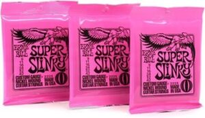 ernie ball 2223 super slinky nickel wound set electric guitar strings - 3 pack