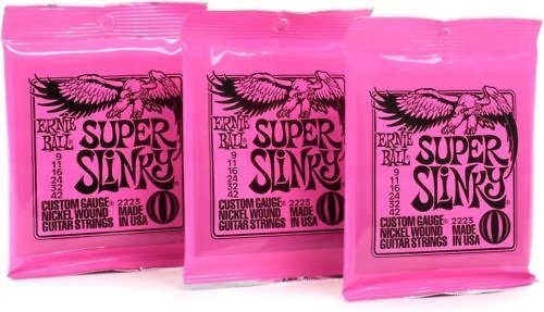 Ernie Ball 2223 Super Slinky Nickel Wound Set Electric Guitar Strings - 3 PACK