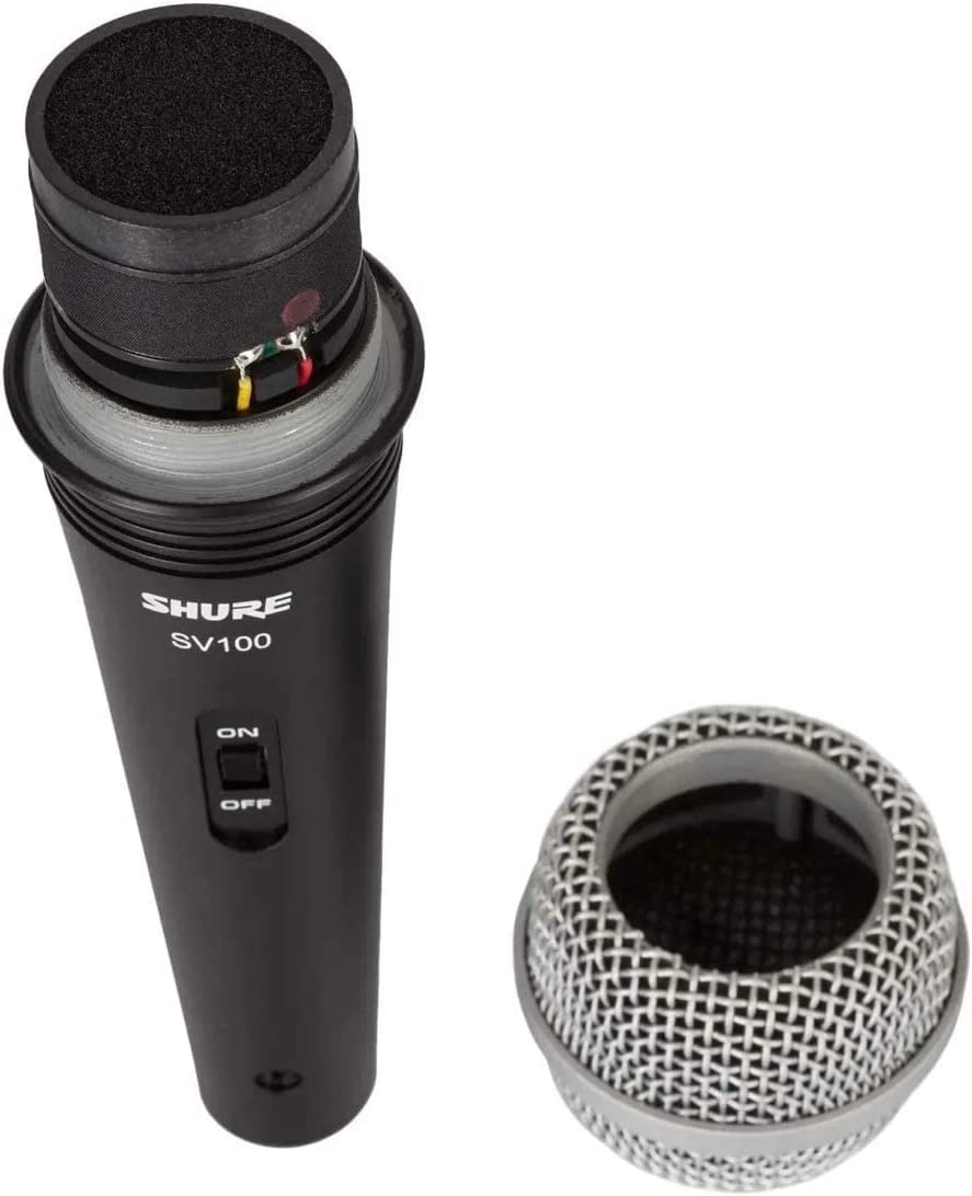 Shure SV100-W Multipurpose Cardioid Dynamic Vocal Microphone with On/Off Switch and 15' XLR-to-1/4" Cable