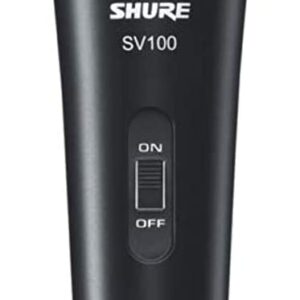 Shure SV100-W Multipurpose Cardioid Dynamic Vocal Microphone with On/Off Switch and 15' XLR-to-1/4" Cable