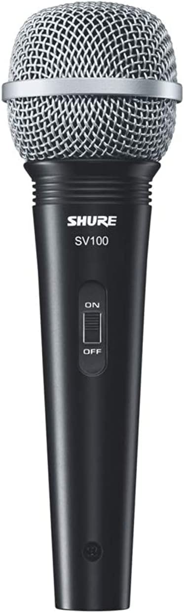 Shure SV100-W Multipurpose Cardioid Dynamic Vocal Microphone with On/Off Switch and 15' XLR-to-1/4" Cable