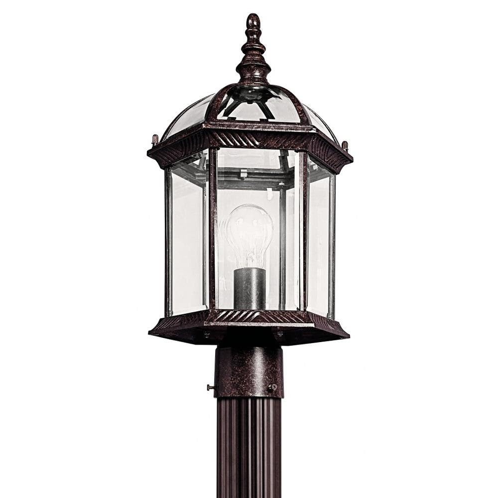 Kichler 49187TZ Barrie Outdoor Post Mount 1-Light, Tannery Bronze