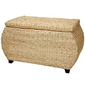 oriental furniture 31-inch rush grass storage chest