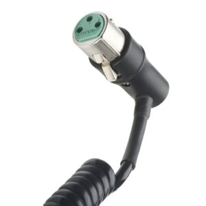 K-Tek 4" of Coiled Microphone Cable (3-15") with Neutrik Male & Low profile K-TEK Right Angle Female XLR Connectors