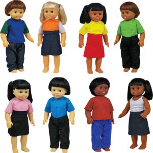 get ready kids multicultural dolls, set of 8 (639)