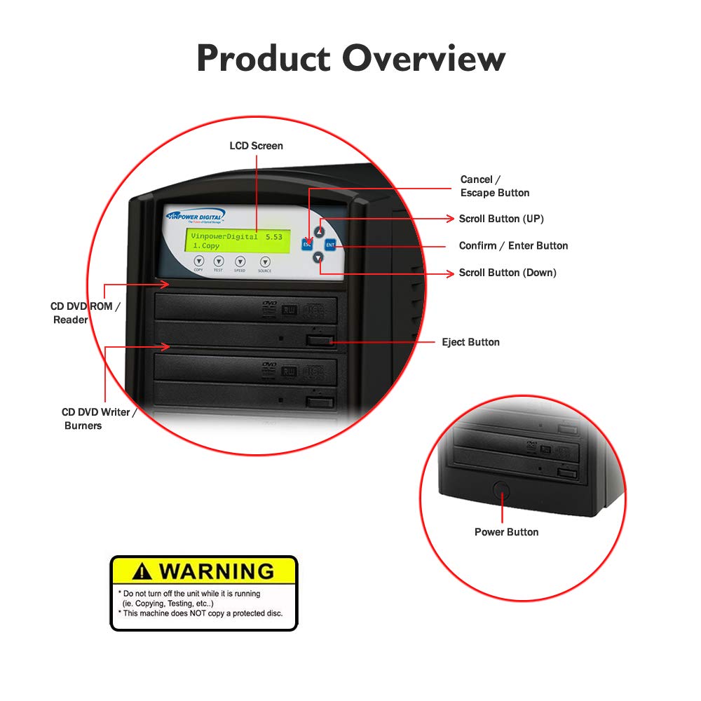 Vinpower Digital Karaoke Mix Pro 1 Target DVD/CD/CD+G Disc Duplicator Copier with HDD