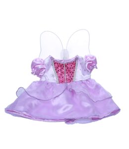 purple cinderella dress w/wings teddy bear clothes fits most 14"-18" build-a-bear and make your own stuffed animals