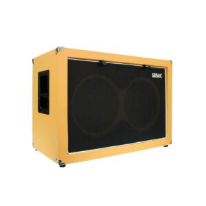 seismic audio - 12" guitar speaker cabinet empty - 7 ply birch - 2x12 speakerless cab new 212 orange tolex - black cloth grill - front or rear loading options