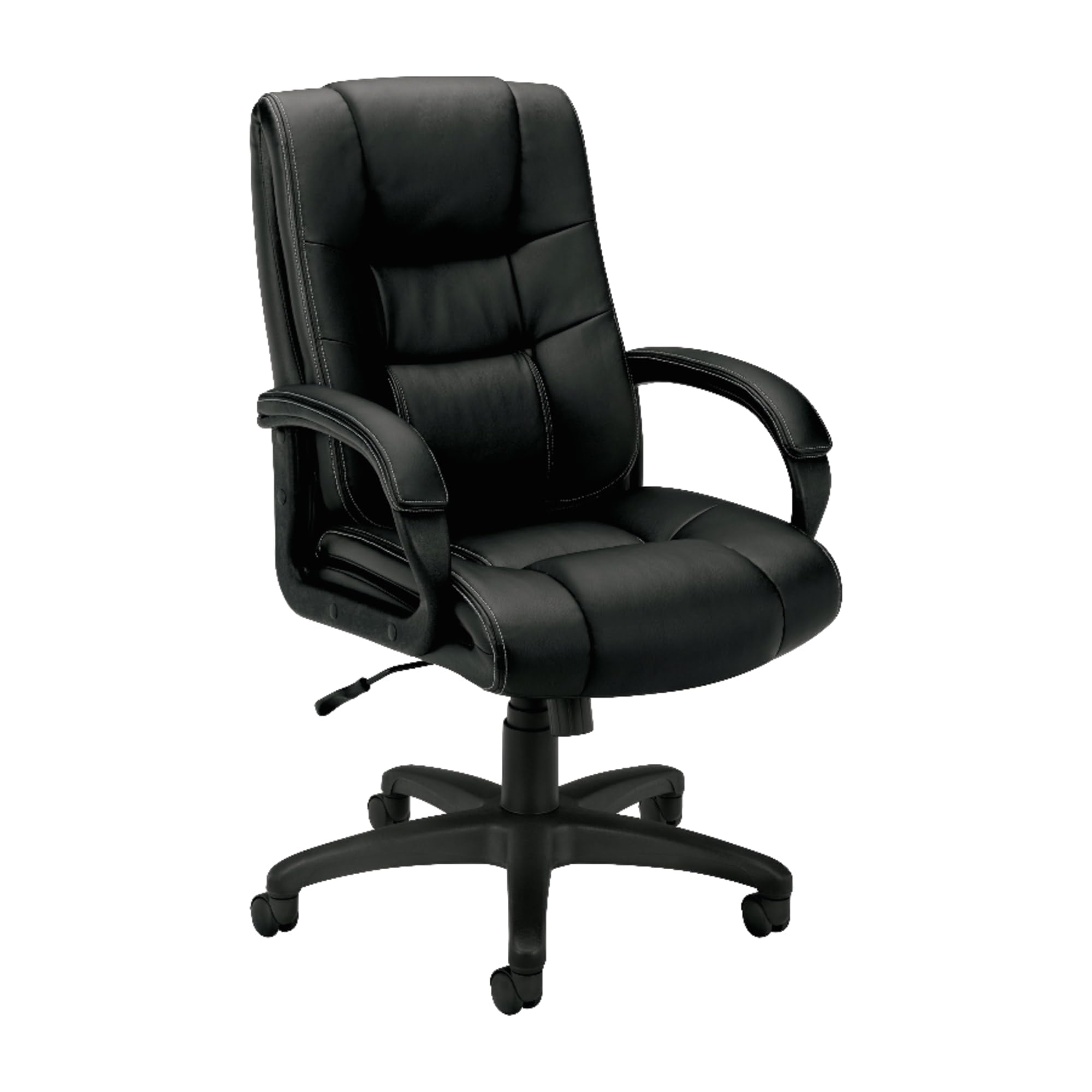 HON Executive Desk Chair - High-Back Upholstered Office Chair for Computer, Black (HVL131)