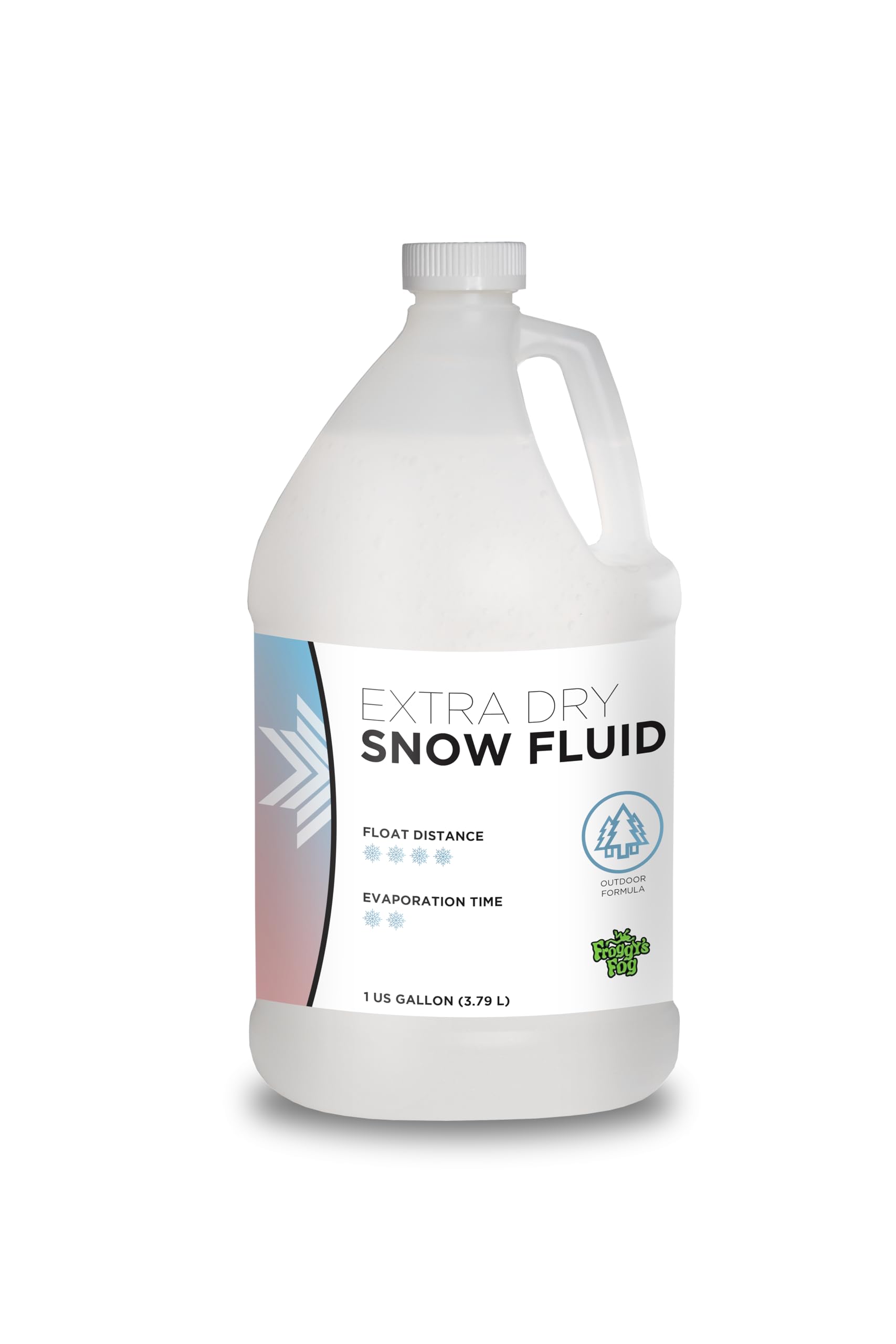 Froggy's Flakes Snow Machine Fluid, Extra Dry Formula Snow Fluid with 30 Feet Float/Drop, 1 Gallon