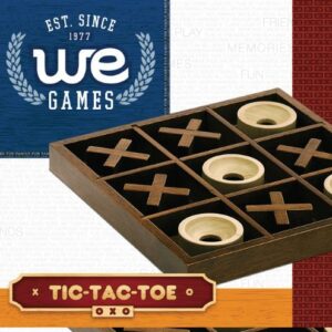 WE Games Tic-tac-Toe Wooden Board Game