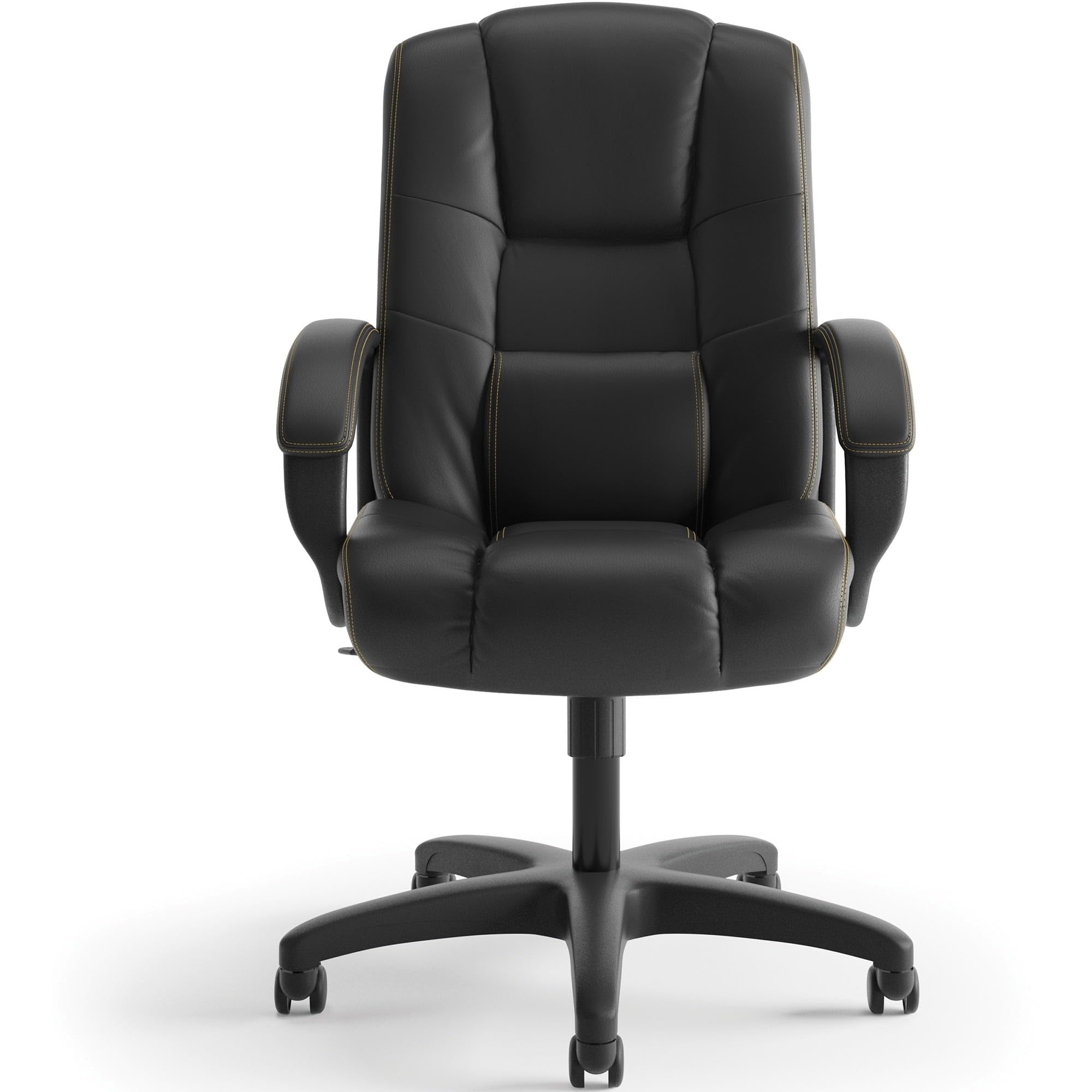 HON Executive Desk Chair - High-Back Upholstered Office Chair for Computer, Black (HVL131)