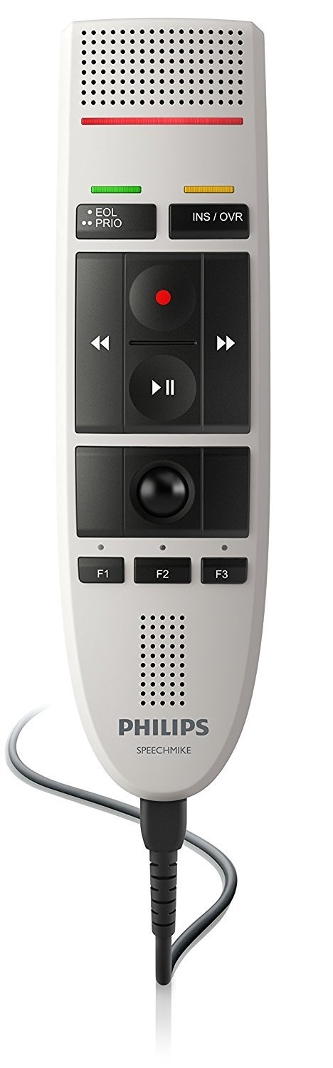 PHILIPS LFH3200 SpeechMike III Pro (Push Button Operation) USB Professional PC-Dictation Microphone