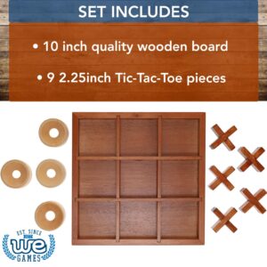 WE Games Tic-tac-Toe Wooden Board Game