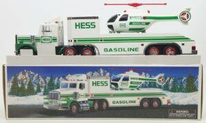 hess gasoline truck transporter with helicopter 2006