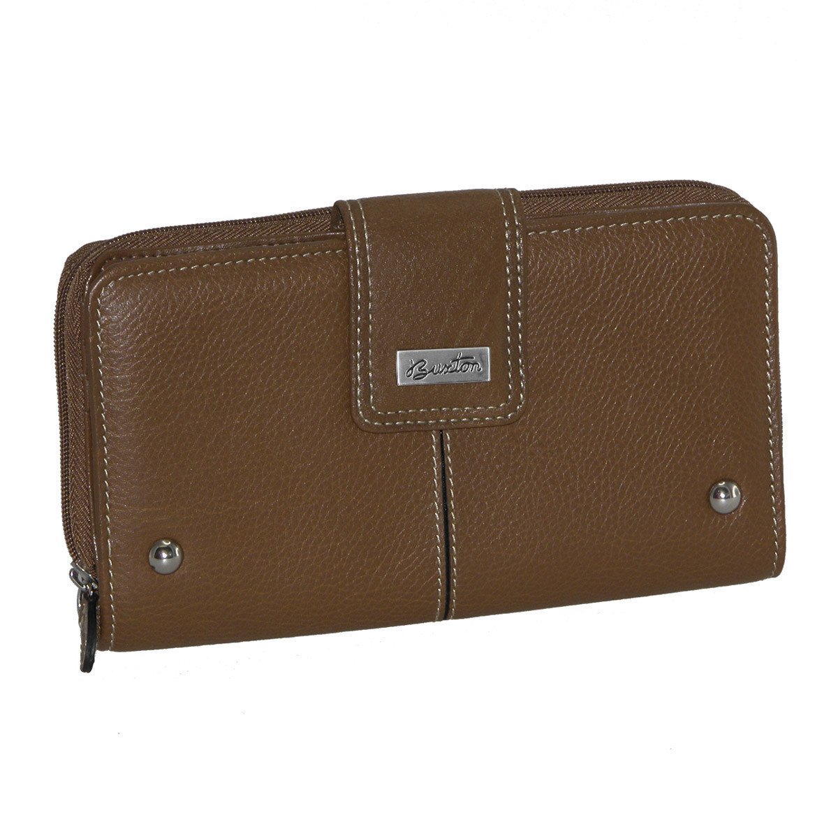 Buxton Women's Westcott Organizer Clutch, Tan, One Size