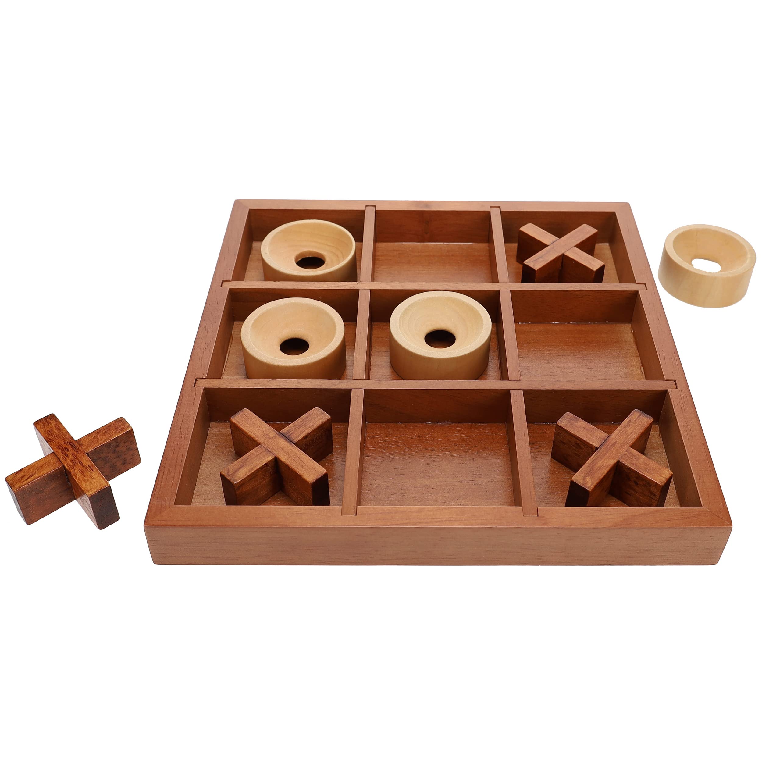 WE Games Tic-tac-Toe Wooden Board Game