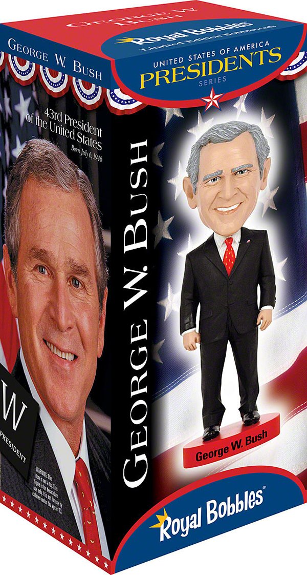 Royal Bobbles George W. Bush Collectible Bobblehead Statue