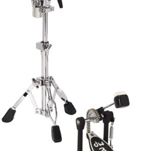 DW DWCP3000PK Drumset Hardware Pack with 3300 Snare Drum Stand, 3500 Hi-Hat Stand, 3700 Boom Cymbal Stand and 3000 Single Bass Drum Pedal