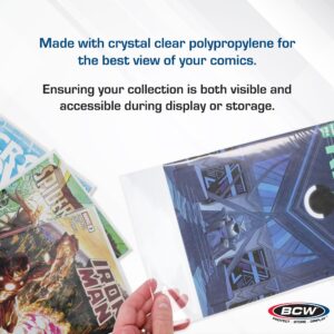 BCW Golden Age Comic Bags - 100 ct | Crystal Clear, Acid-Free Protection, Polypropylene Sleeves | Comic Bags for Secure Storage of Standard Golden Comics Collection