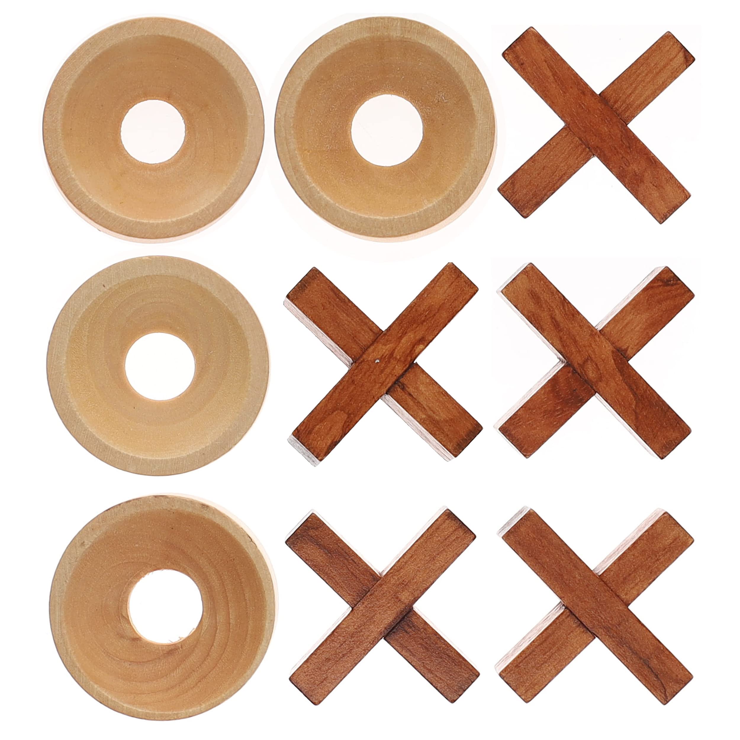 WE Games Tic-tac-Toe Wooden Board Game