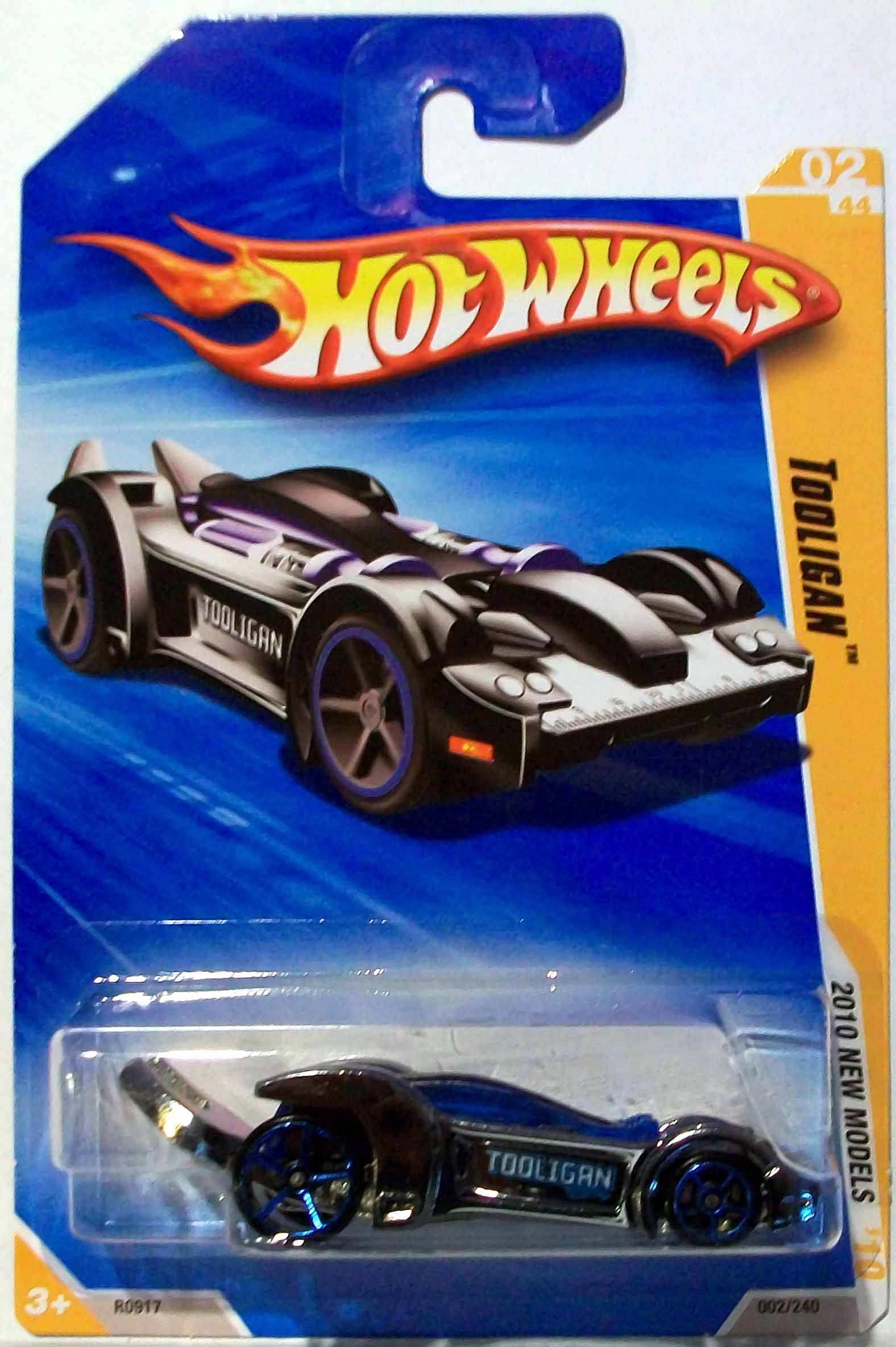 2010 Hot Wheels 002/240 Chrome Tooligan with Blue Trim 02/44