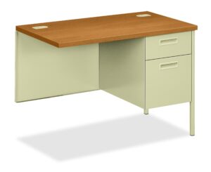 hon honp3235rcl right pedestal return desk, 42" x 24" x 29-1/2", harvest/putty