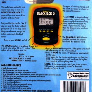 Pocket Blackjack 21 Electronic Handheld Game (1997 Edition)