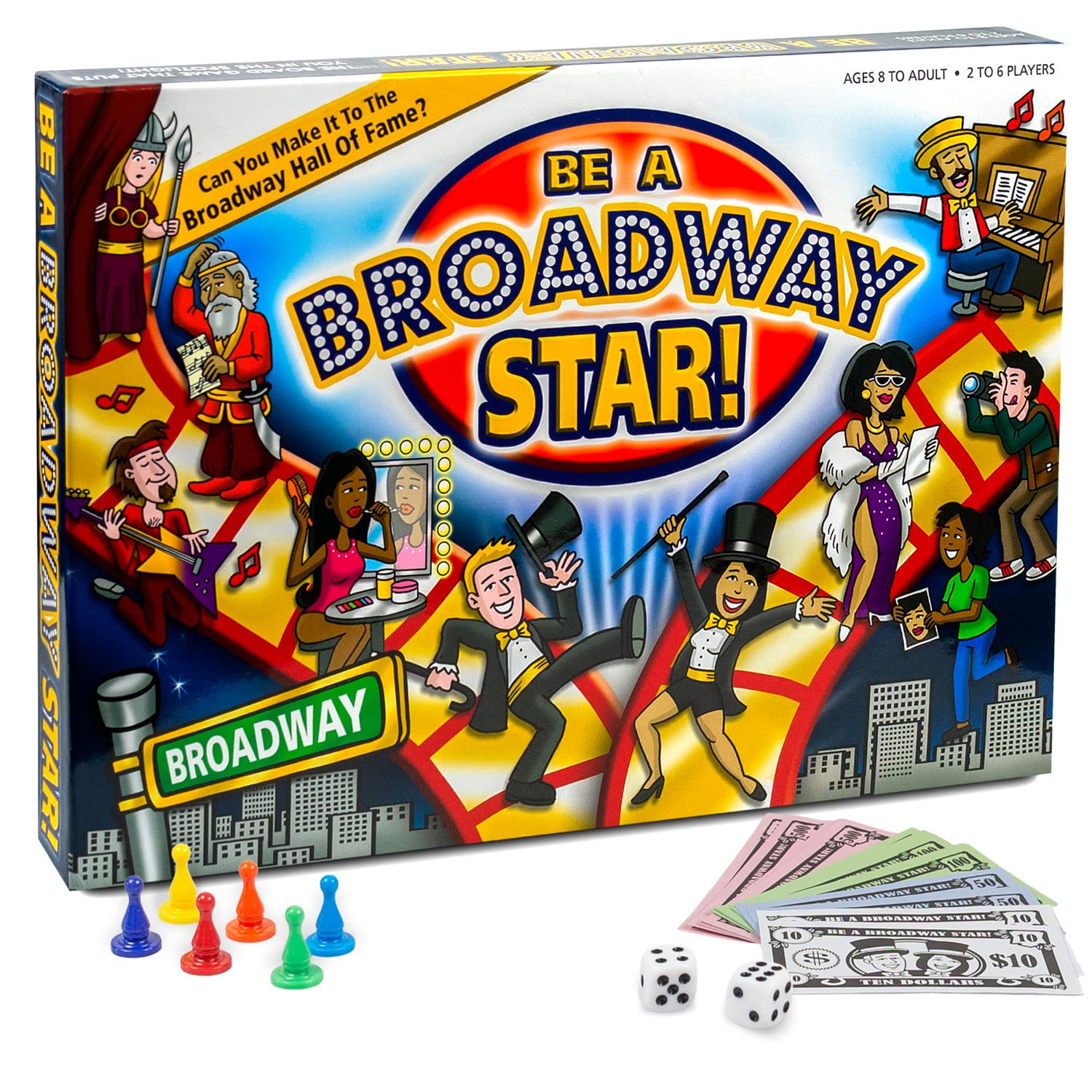 BE A BROADWAY STAR! - The Classic Theater and Musical Trivia Board Game That Puts You in The Spotlight | Party Game for Theater Lovers | Holiday Broadway Gift | 2-6 Players | for All Ages 8+