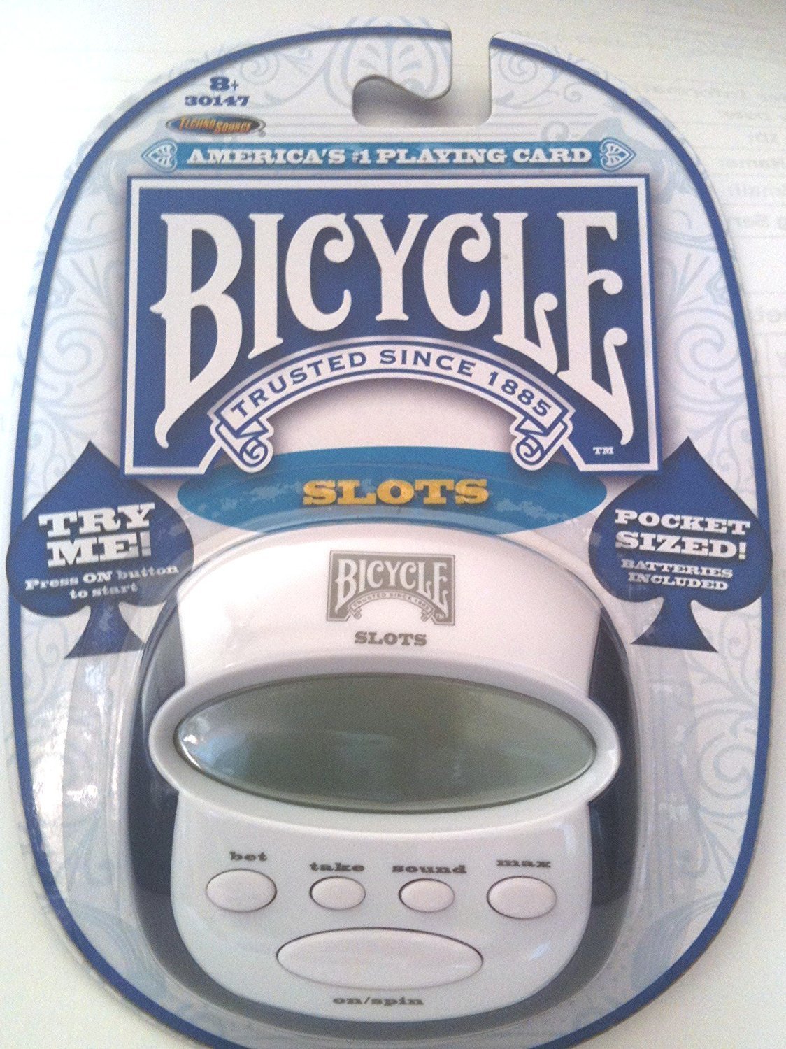 Bicycle Pocket Slots Game, 3" x 3", with Sound Control & Auto Shut Off