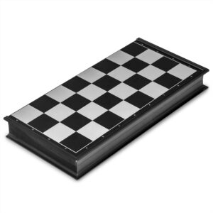 Yellow Mountain Imports 2 in 1 Travel Magnetic Chess and Checkers - 12.5"