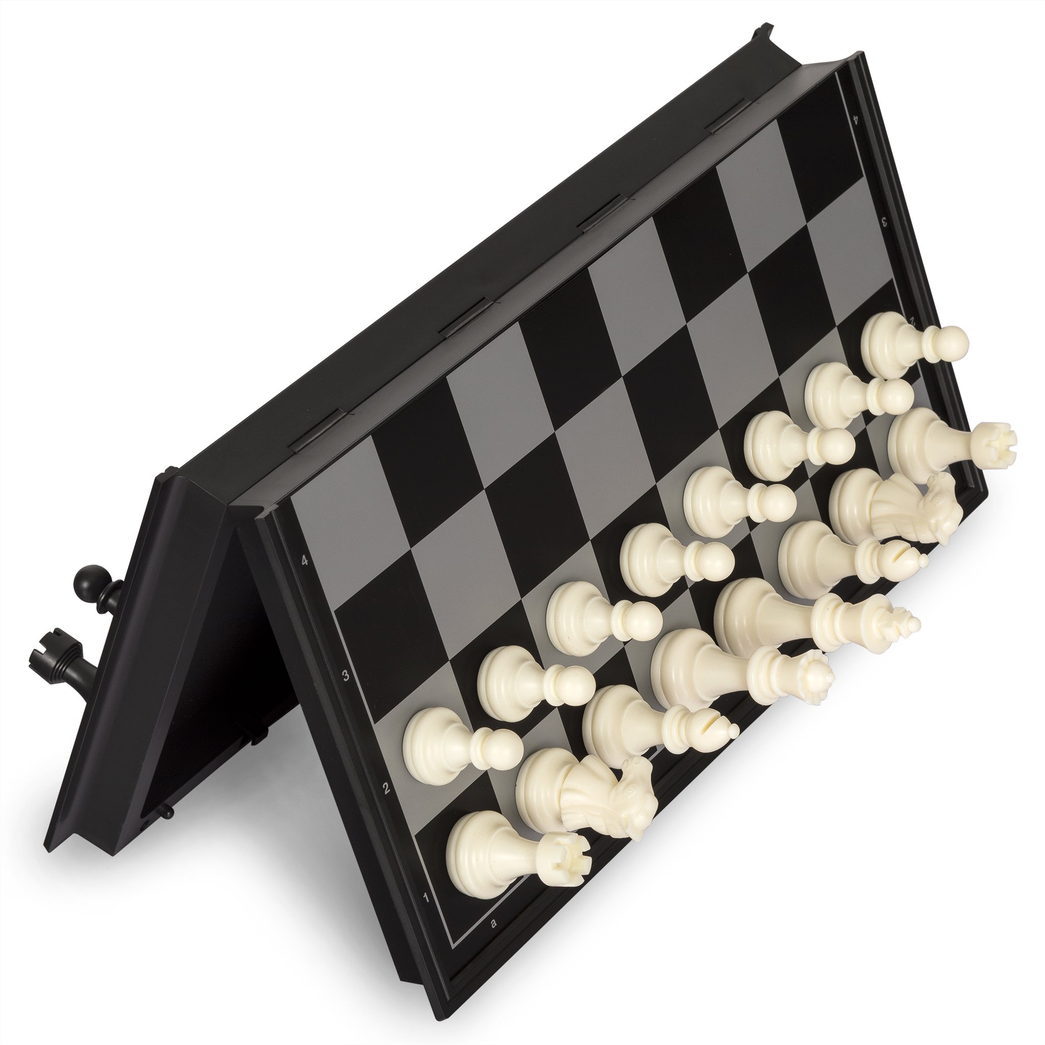 Yellow Mountain Imports 2 in 1 Travel Magnetic Chess and Checkers - 12.5"