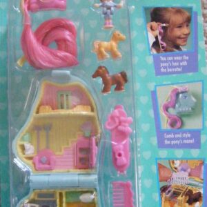 Polly Pocket Vintage Pony Sisters Compact (1995) Bluebird